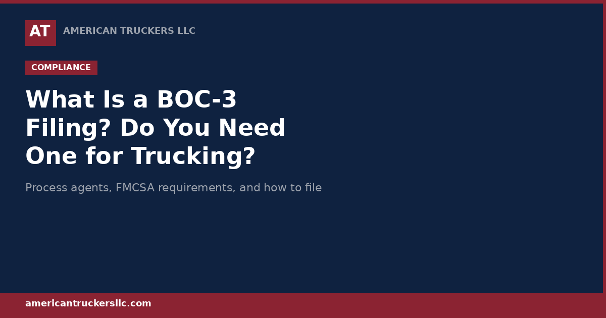 What Is a BOC-3 Filing? Do You Need One for Trucking? (2026)