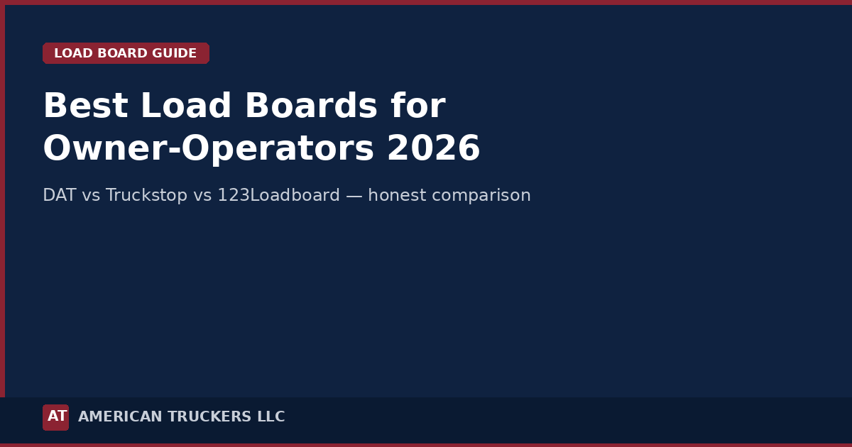 Best Load Boards for Owner-Operators 2026: Only 2 Worth Paying For (DAT ...